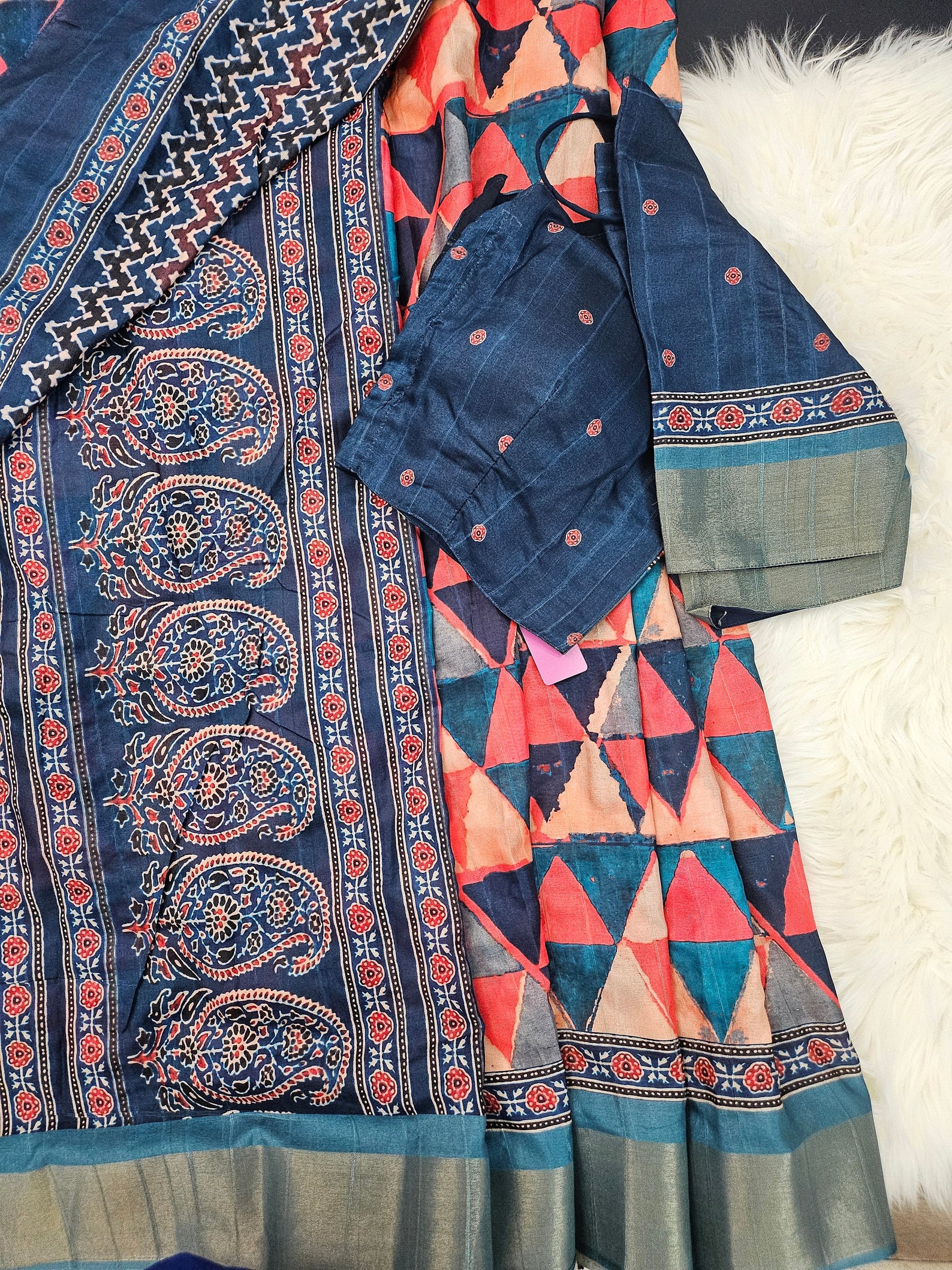 Bright Mooga Silk Saree With Slub Pattern Digital Print and Zari Border ...