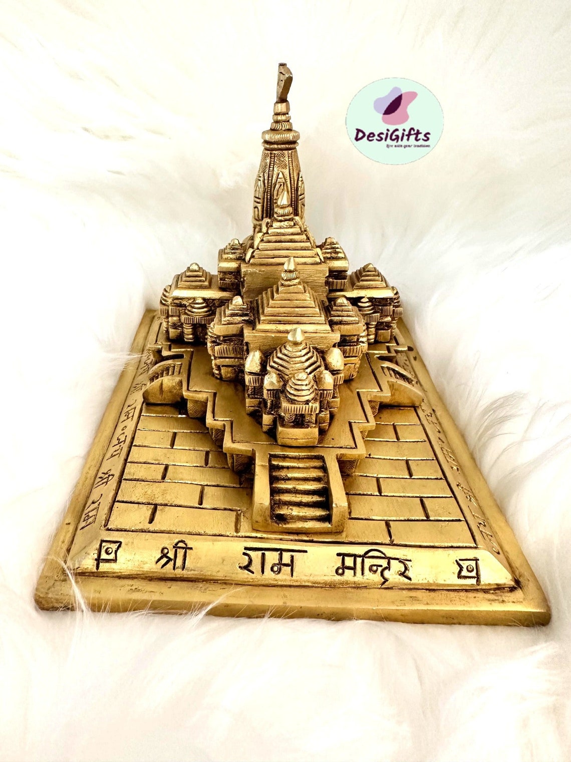7 Inch Shri Ram Mandir (temple) in Brass, Ayodhya Ram Temple, RDM- 1049 ...