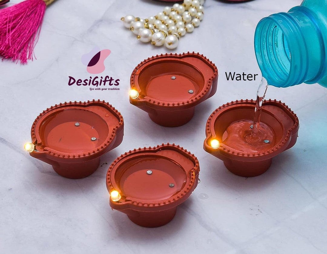 Water Sensing Diya, Battery Diya, Clay Look a Like Water Sensor Diya ...