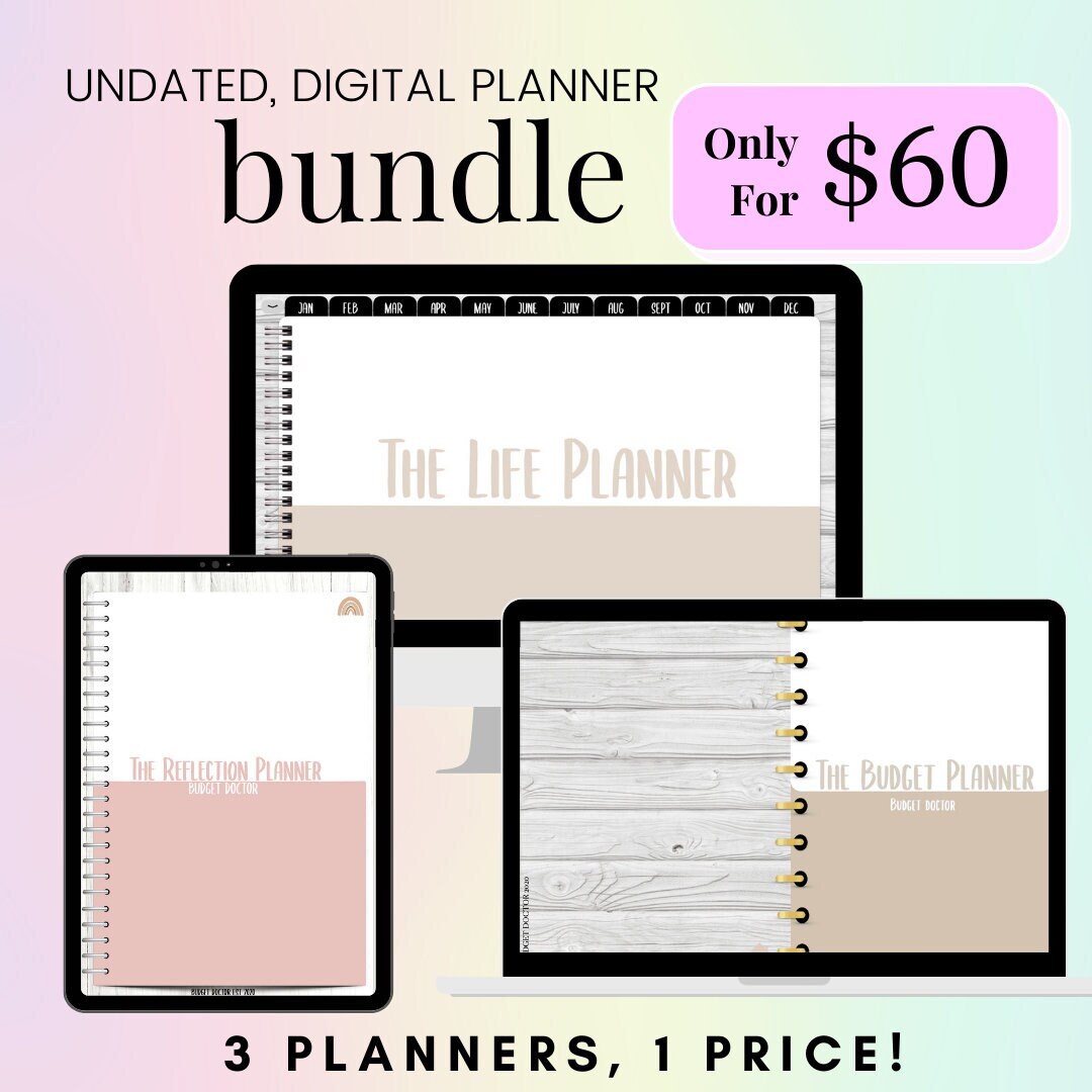 Digital Planner BUNDLE Goodnotes, iPad Budget Biweekly Budget Planner ...