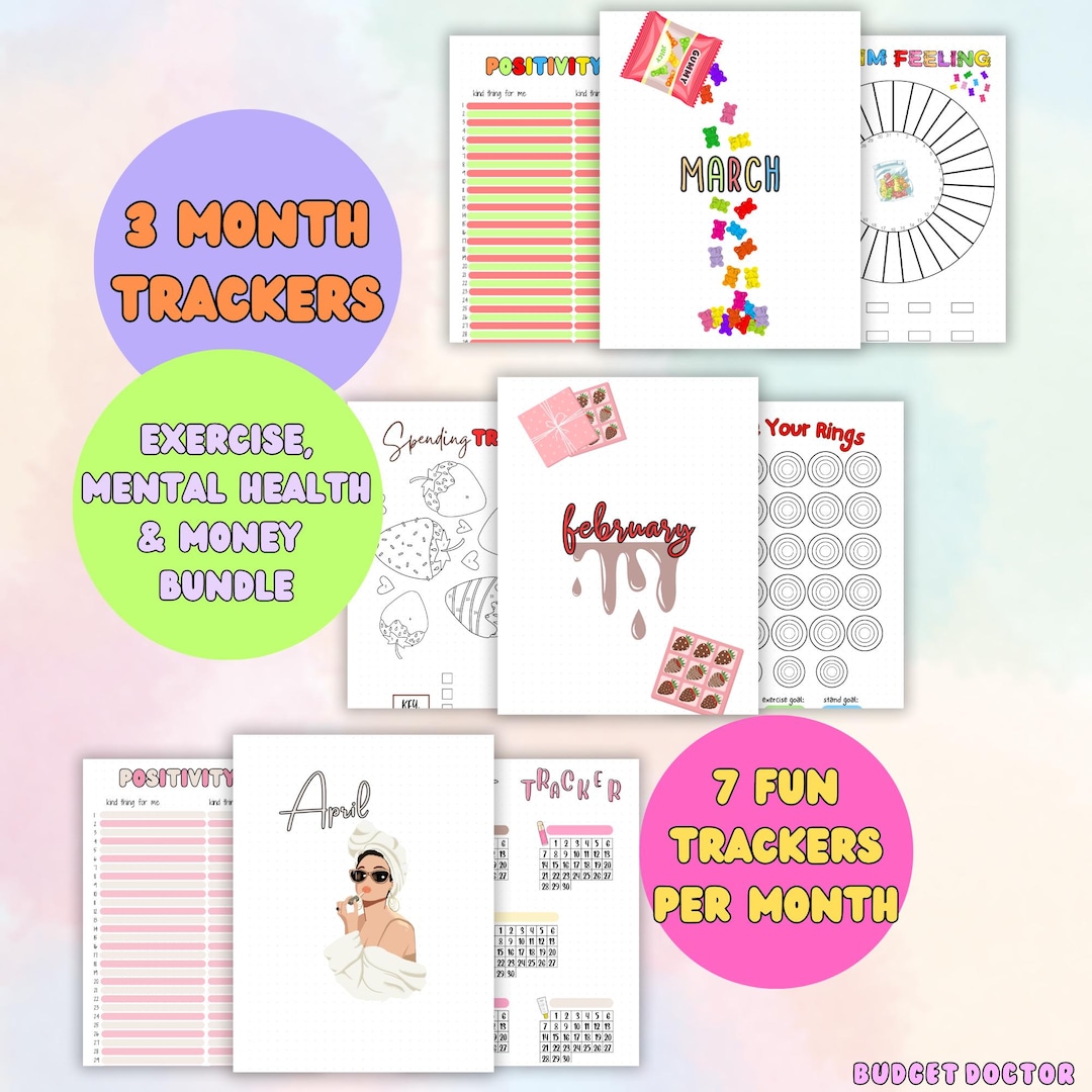 2025 Planner Printable PDF Monthly Themes, Mental Health Planner ...