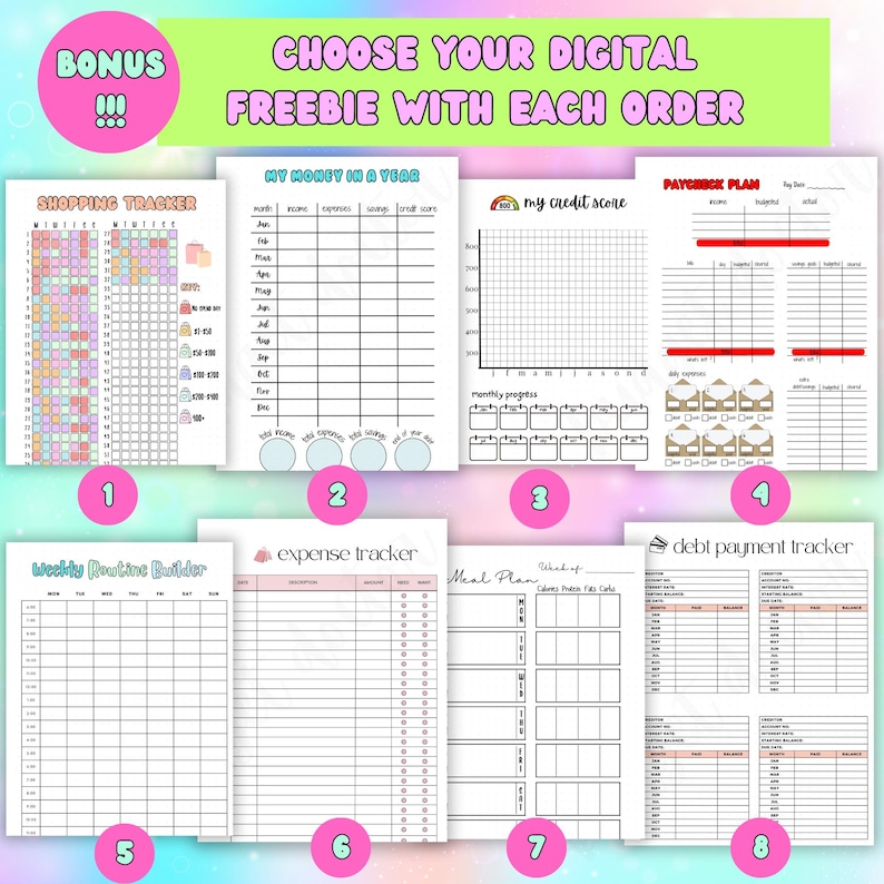 NEW Weekly Budget Planner Digital Budget Spreadsheet Budget Binder ...