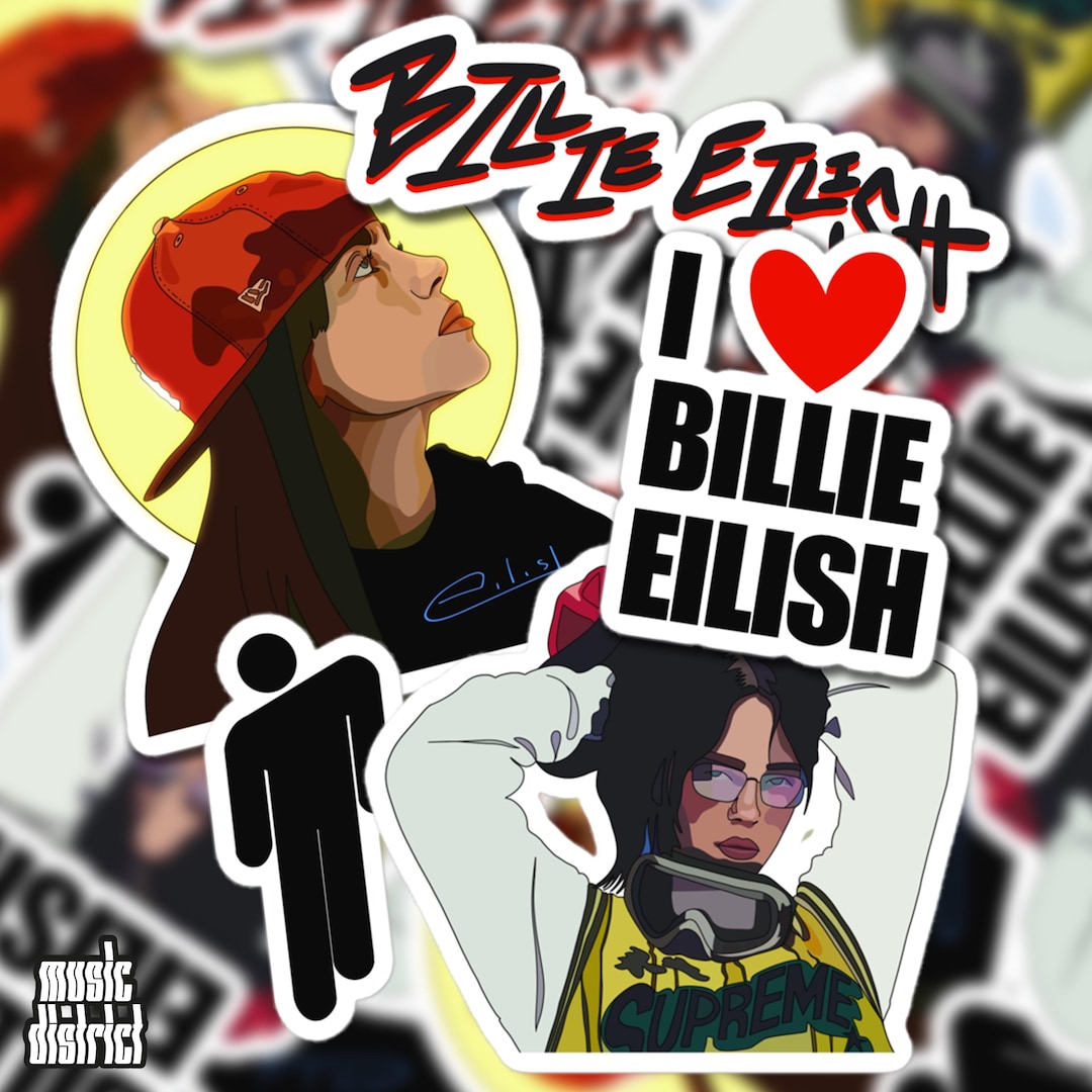 Billie Eilish Waterproof Vinyl Sticker Pack Durable Decals for Laptops ...
