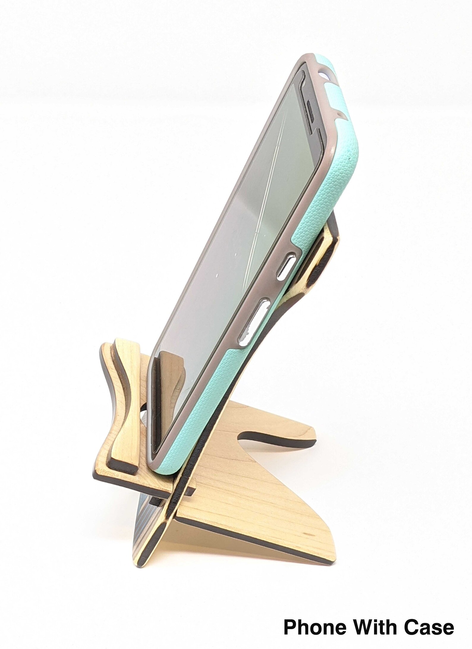 Blue Wood Marquetry Inlaid Phone Stand, Art Deco Gift - Etsy