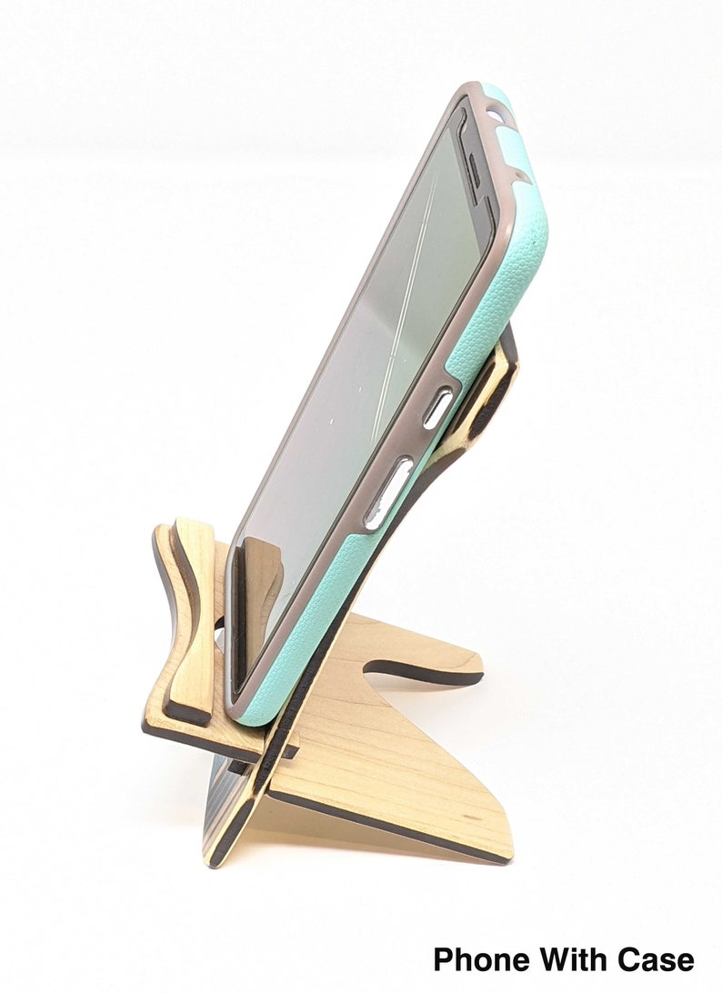 Rainbow Pointillism Wood Marquetry Inlaid Phone Stand - Etsy