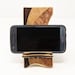 Blue Wood Marquetry Inlaid Phone Stand, Art Deco Gift - Etsy