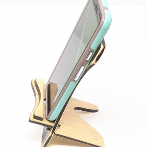 IPhone Stand Red Marquetry Inlaid Phone Stand Wood Phone Stand Bamboo ...