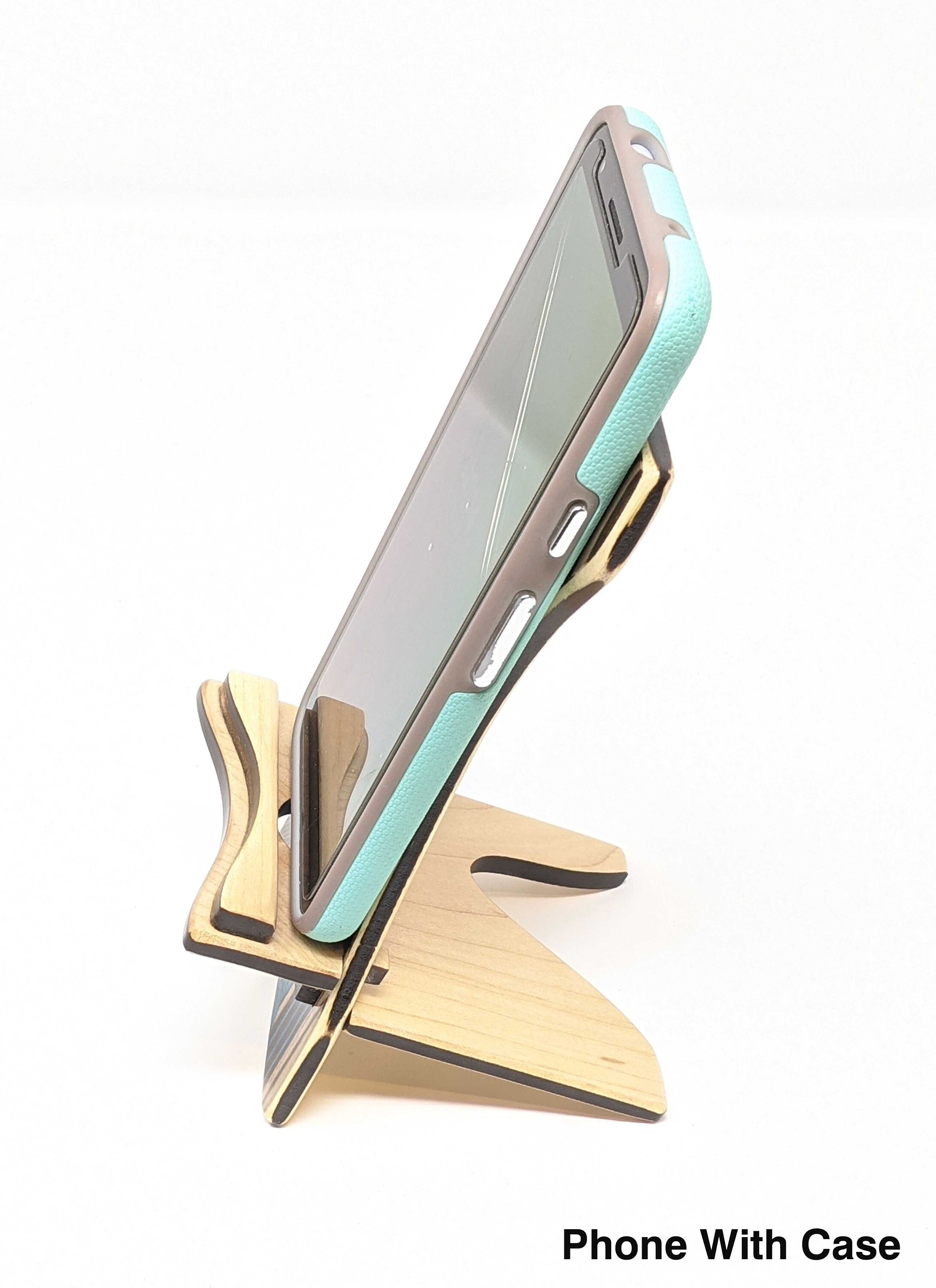 Marquetry Inlaid Wood Phone Stand - Art Deco iPhone Holder - Etsy