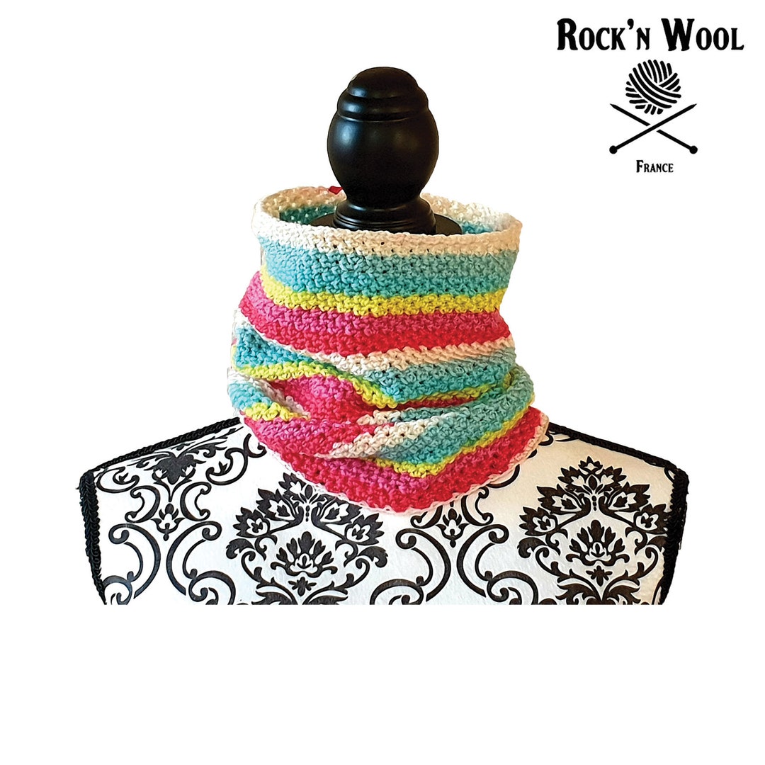 Eileen Multi-tone Crochet Neck Warm Tones - Etsy Ireland