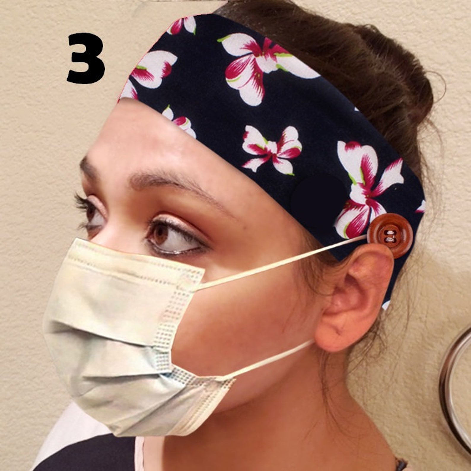 Best Face Mask Holder With Buttons Headband Buttons Mask Etsy