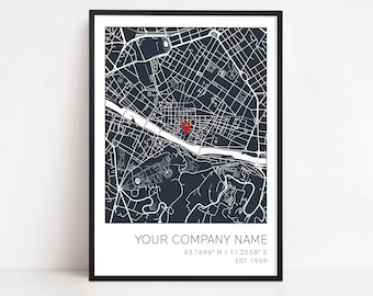 Personalized City Map Print, Custom Map Gift, Map Print, Custom ...