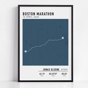 Any Marathon Map Poster, Custom Run Route Map, Strava or GPX Map My Run ...