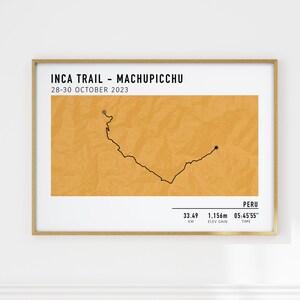 Any Marathon or Run Map Poster, Custom Hike Route Map, Strava or GPX ...
