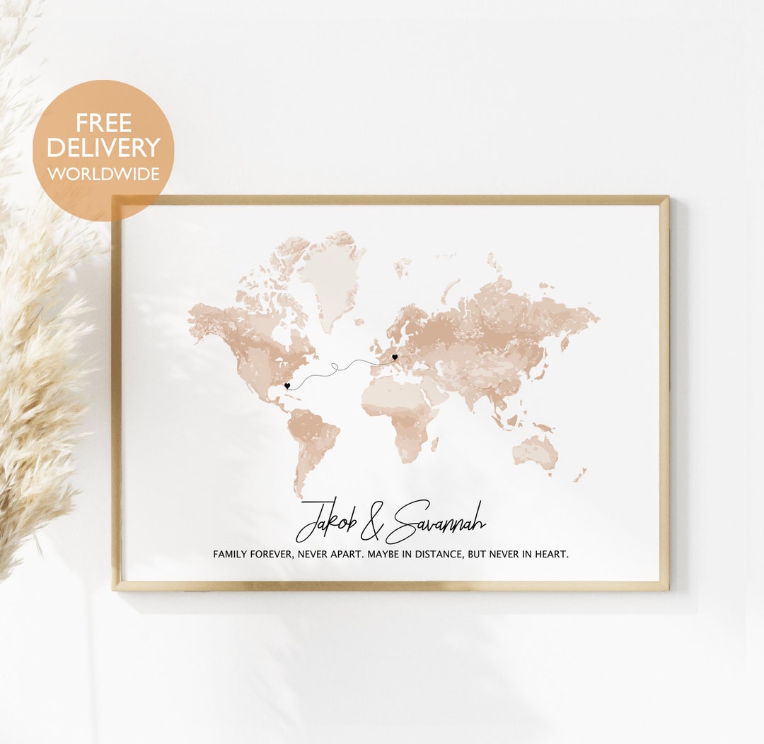 Personalized Long Distance Relationship Gift, Long Distance Gift for ...
