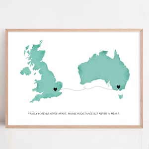 Long Distance Family Gift, Long Distance London to Australia, Long ...