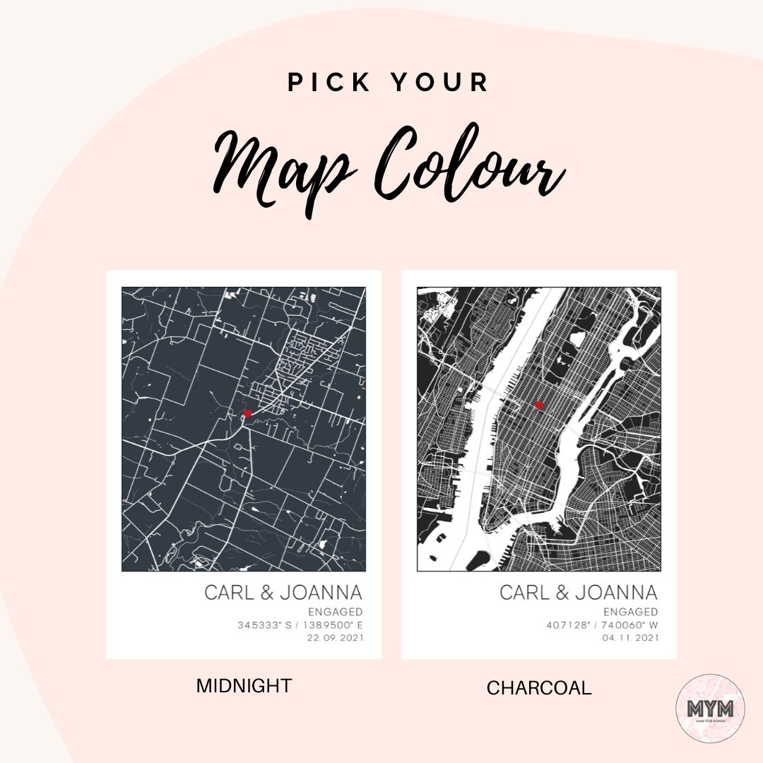 Where We Met Map First Met Maps Personalised Gift Gift for - Etsy Australia