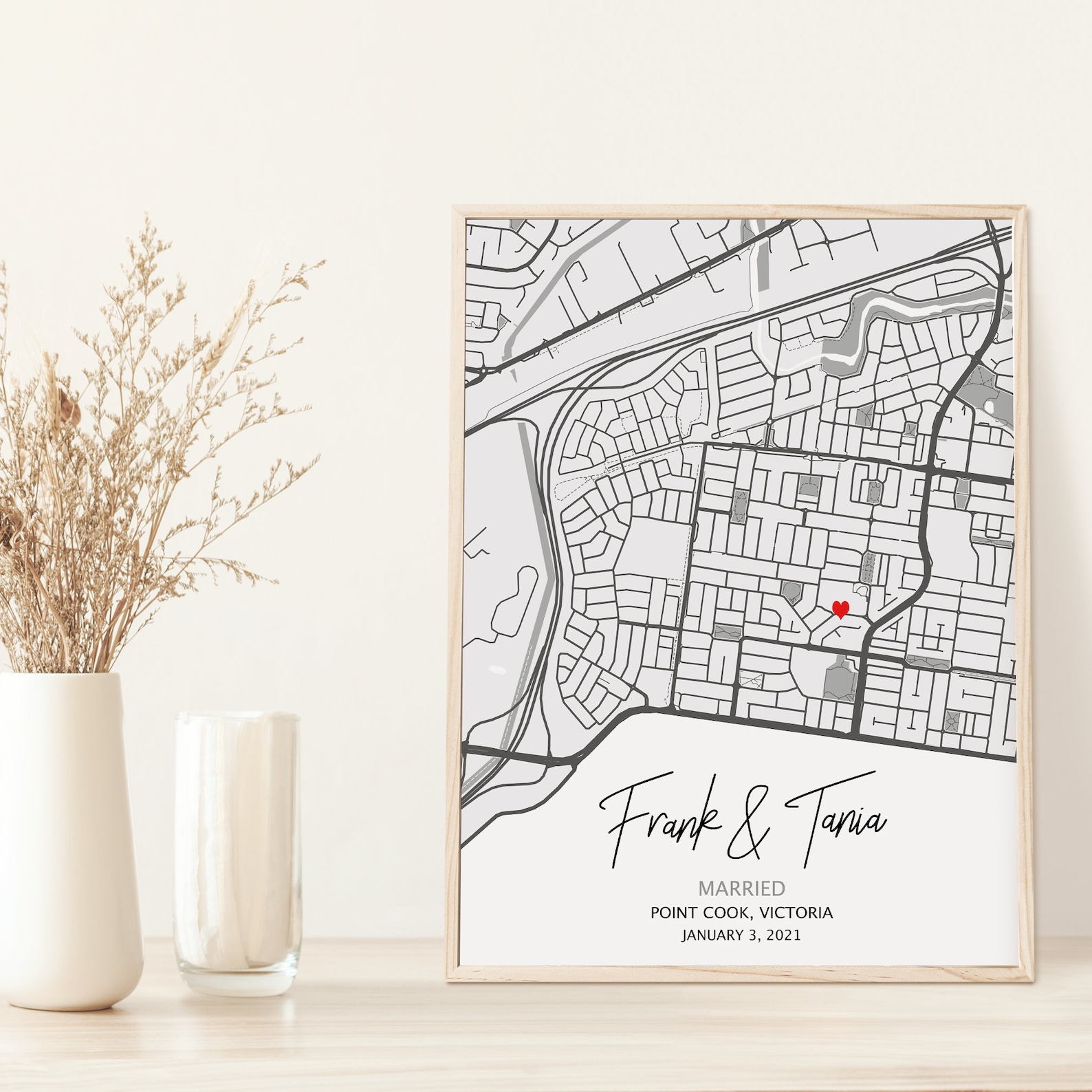 Married Map Print Personalised Marriage Map Wedding Gift - Etsy