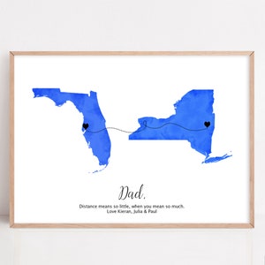 Father's Day Gift, Long Distance Father's Day Gift, World Map Dad ...