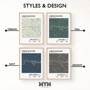 Any Marathon Map Poster, Custom Run Route Map, Strava or GPX Map My Run ...