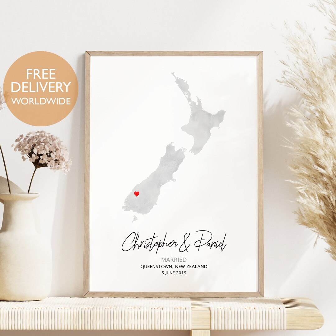 Custom Destination Wedding Art, Romantic Gift for the Couple ...