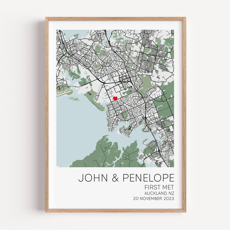 Where It All Began Map, Where We First Met, Our First Date ...