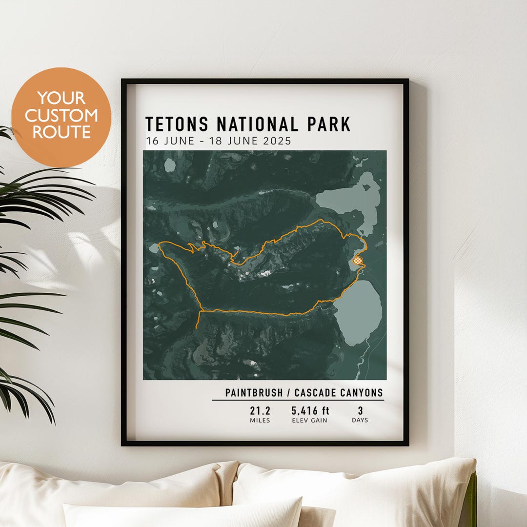 Custom Hiking Route Map Poster, Hiking Poster, Strava Route, Gift for ...