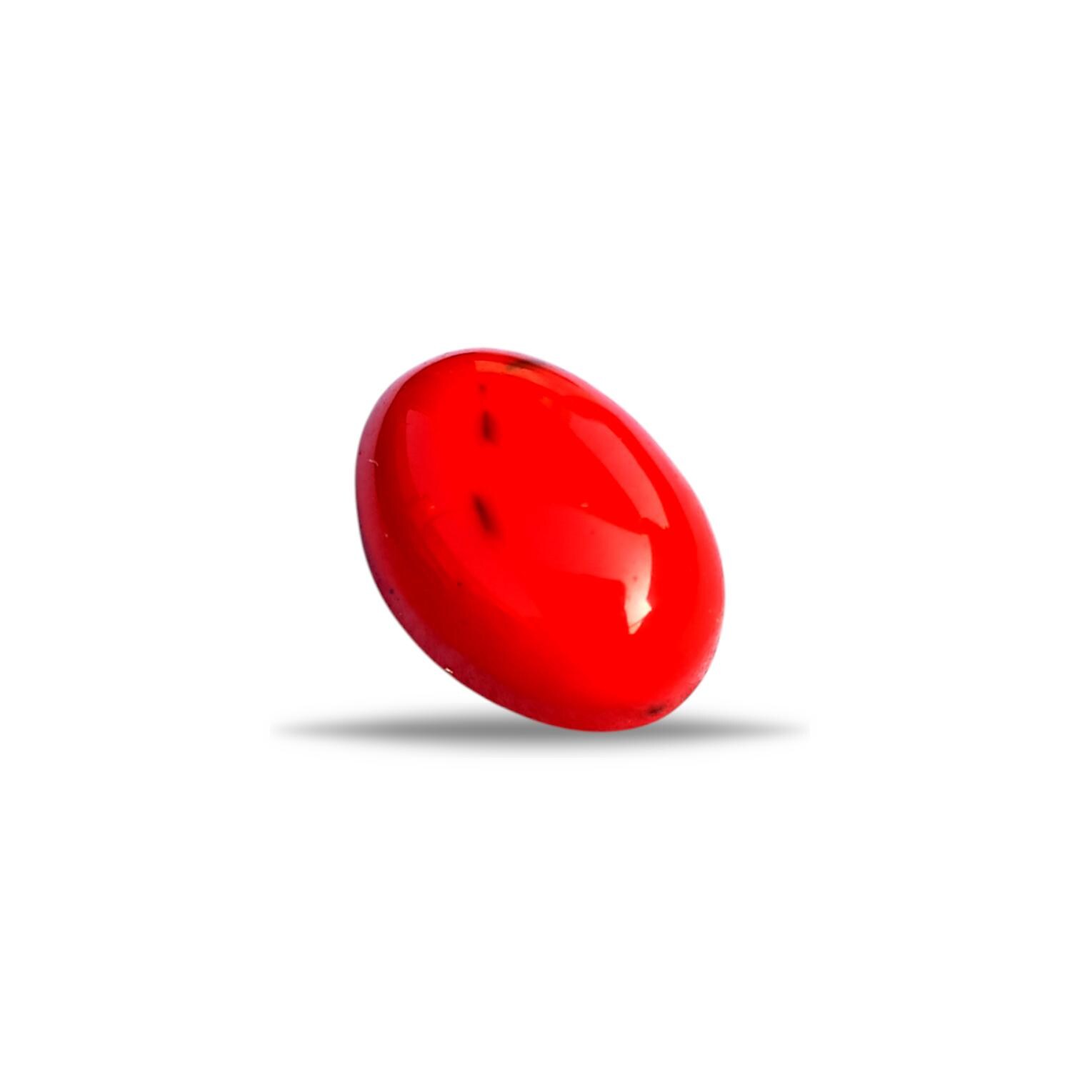 7.30 Ct Red Coral (moonga) | Stunning Oval Loose Gemstone | Elegant ...