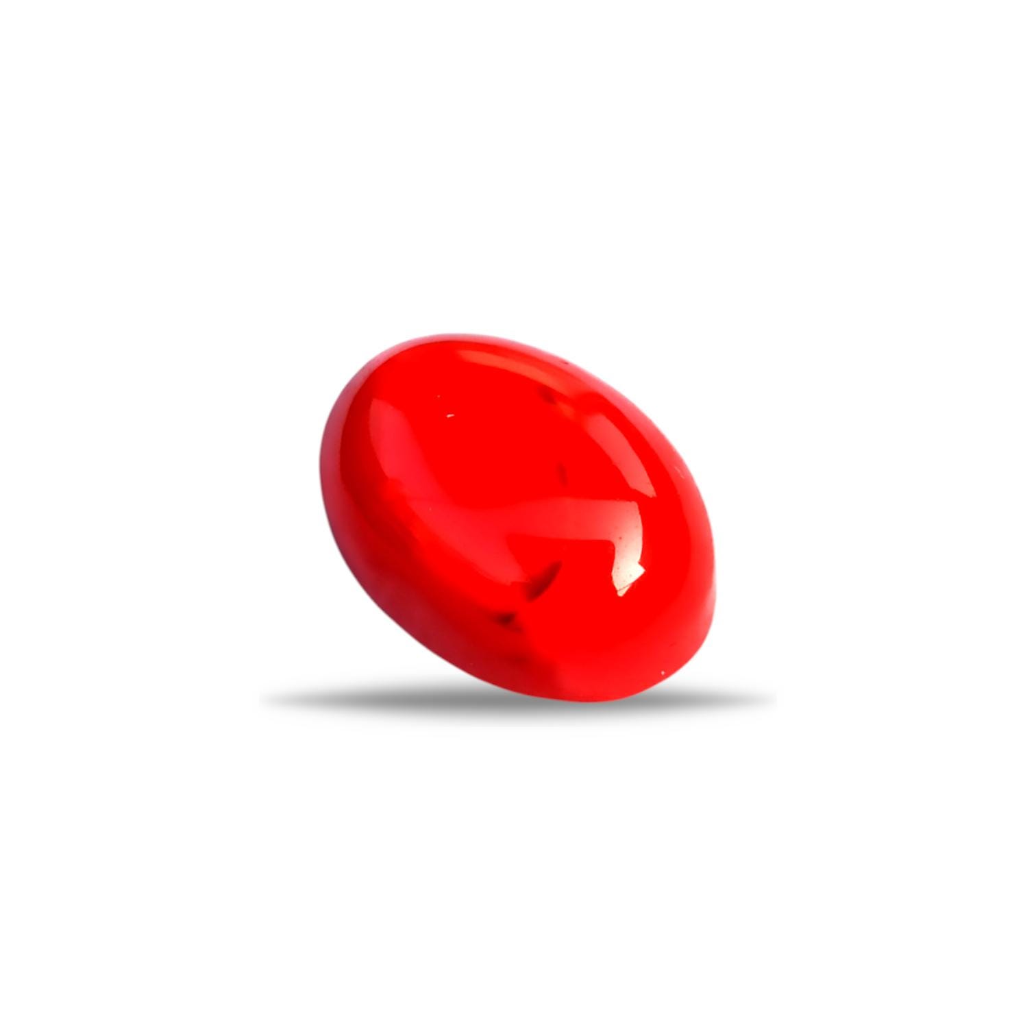 7.30 Ct Red Coral (moonga) | Stunning Oval Loose Gemstone | Elegant ...