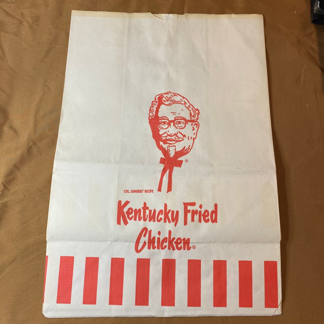 1960s KFC Bag Unused 12x17 Large Paper To-go Sack New Old Stock From ...