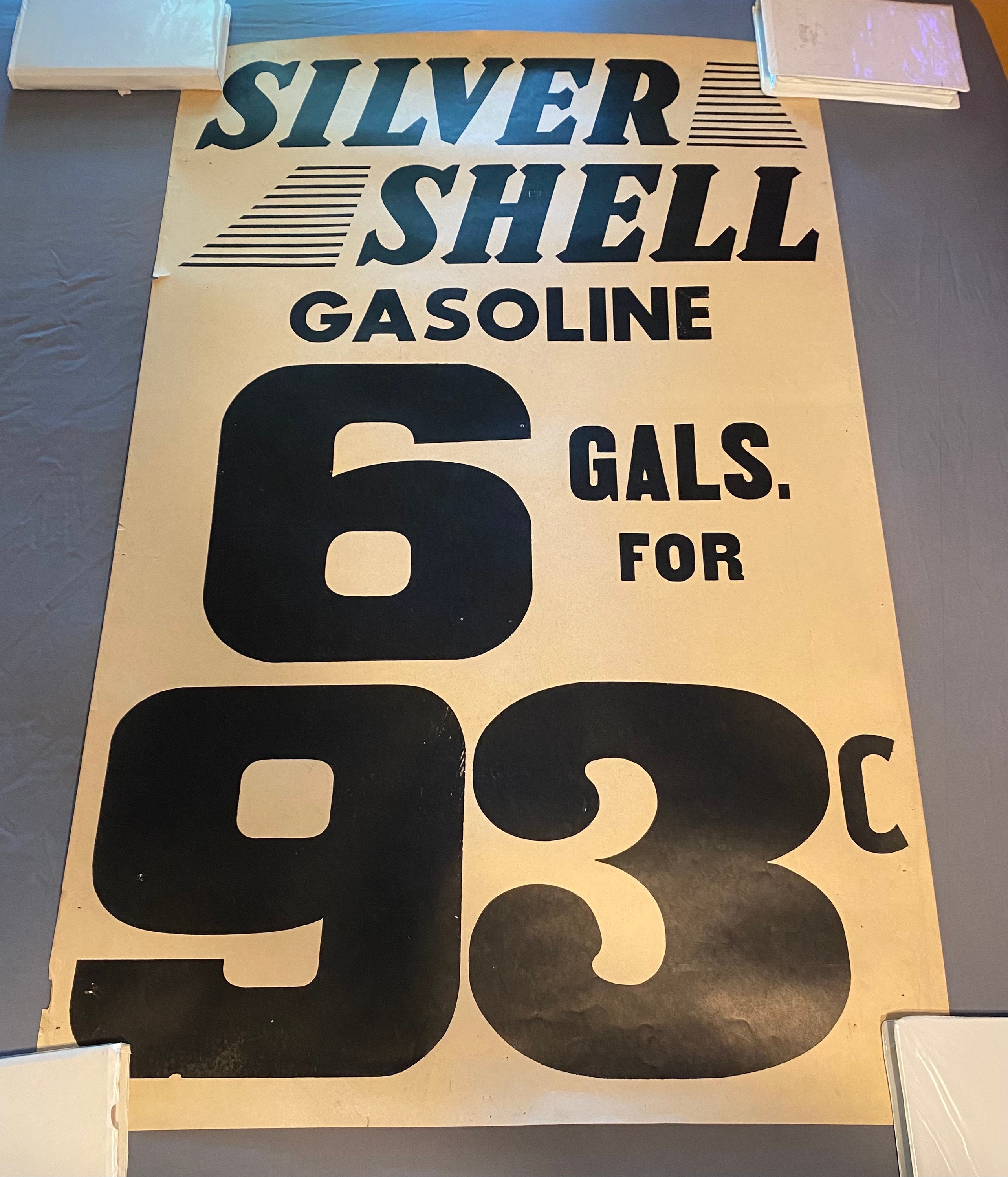 1930s SILVER SHELL GASOLINE 28x44 Paper Screen Printed - Etsy