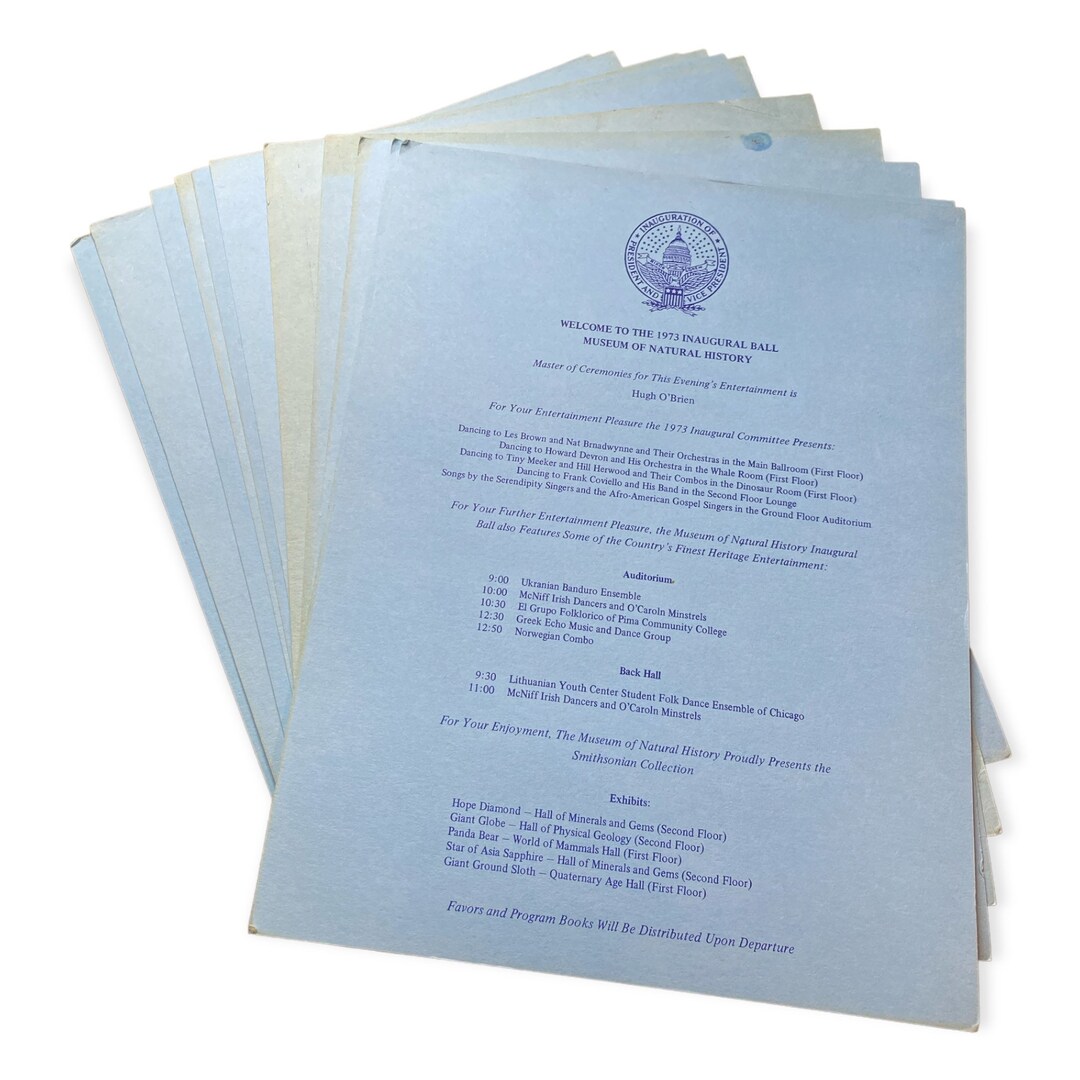 Lot of 11 Richard Nixon Inaugural Ball Brochure/itinerary - Etsy