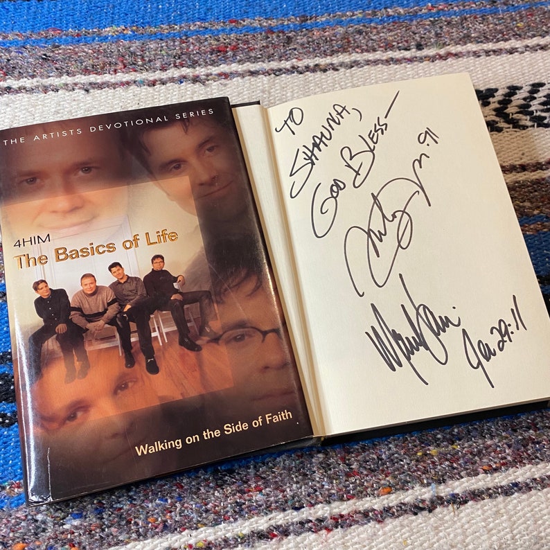 4HIM the Basics of Life Book Signed by 2 Members Mark Harris & Andy ...