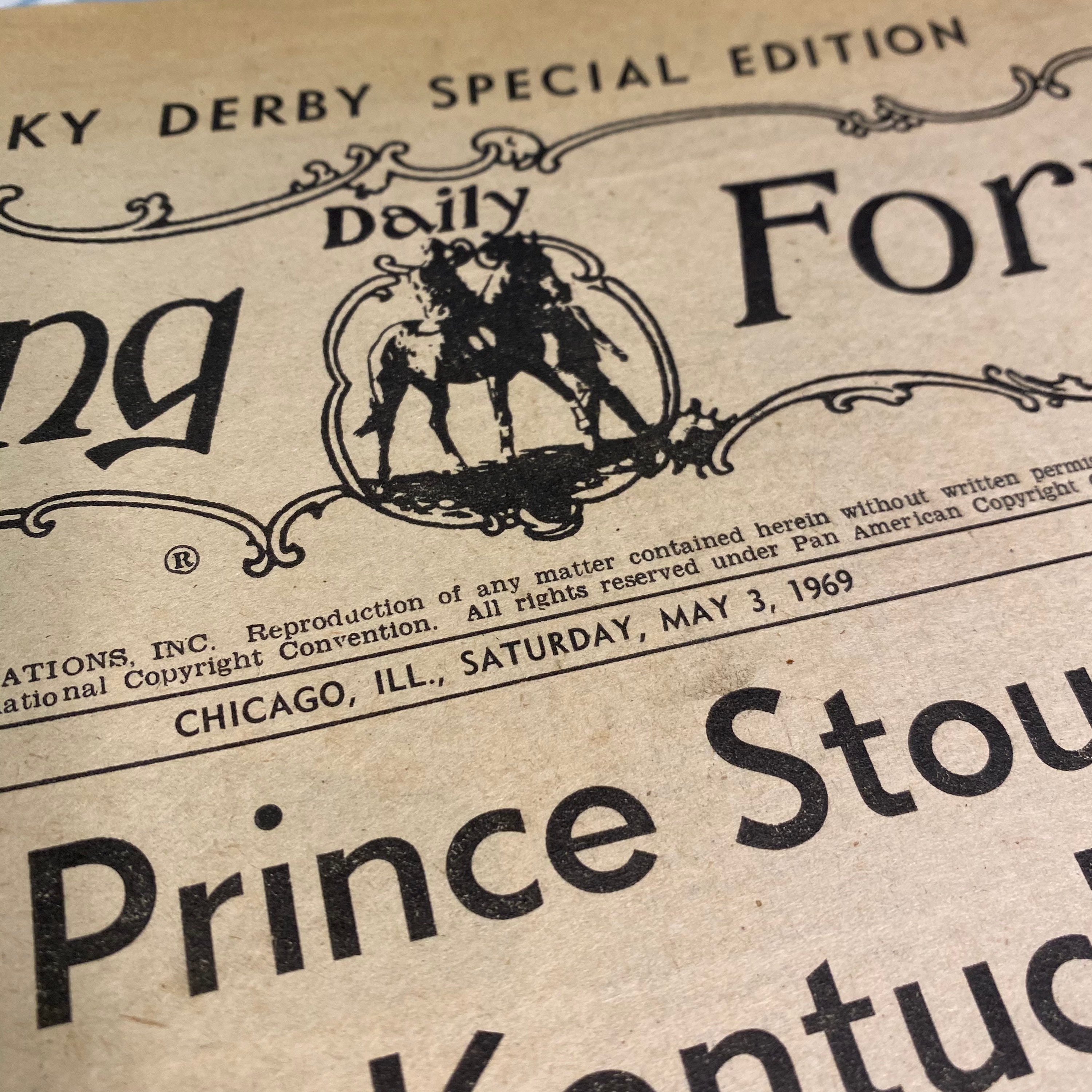 1969 Saturday May 3rd DAILY RACING FORM Kentucky Derby Special Edition ...