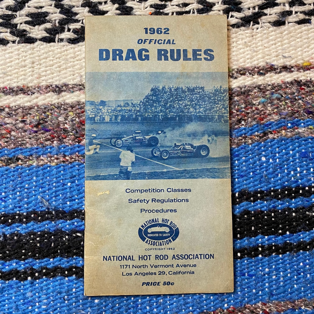 1962 Official Drag Rules 24 Page Booklet National Hot Rod Association ...