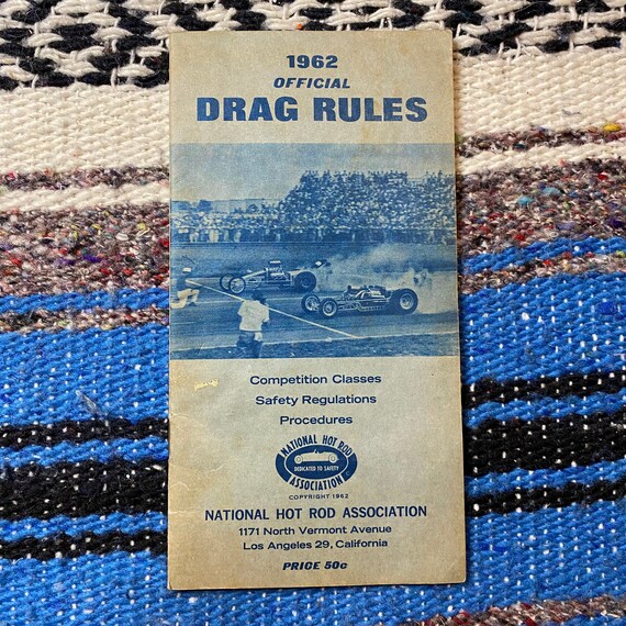1962 Official Drag Rules 24 Page Booklet National Hot Rod | Etsy