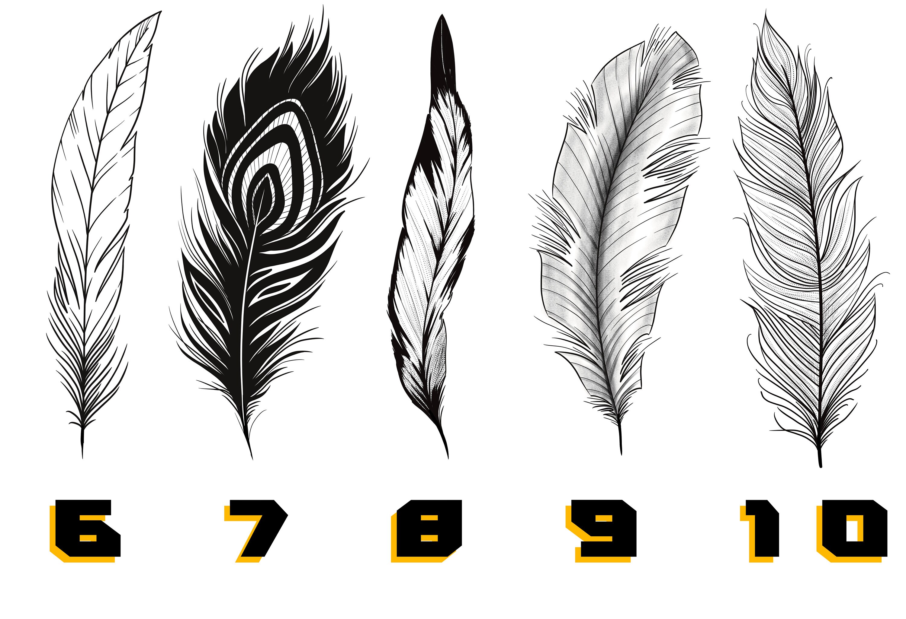 CUSTOM FEATHER NAME Tattoo Design/ Digital Custom Design /personalized Tattoo Design/ Gift for ...