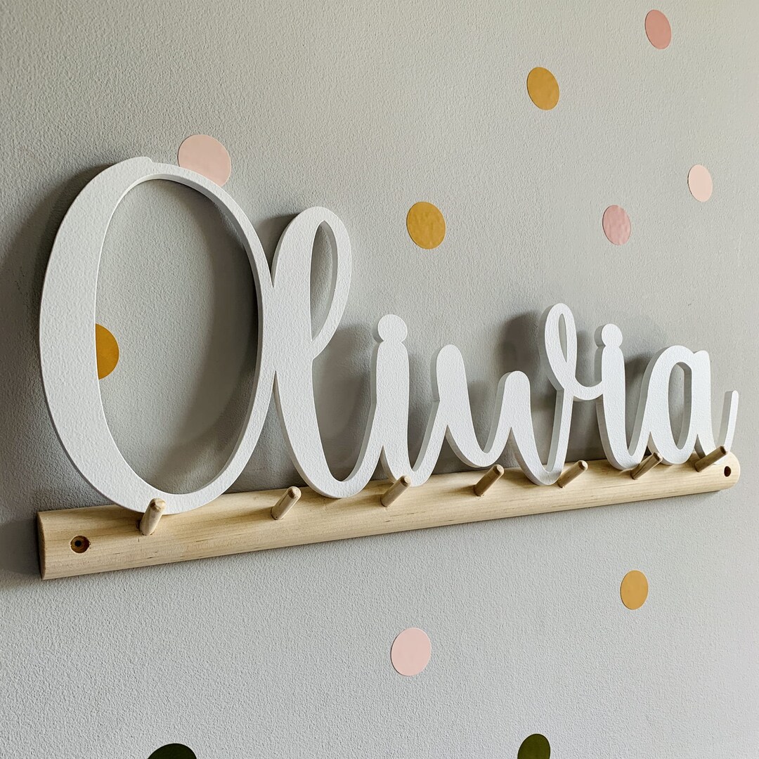 Personalized Name Decoration, Names Aus Holz, Name Sign in Color ...