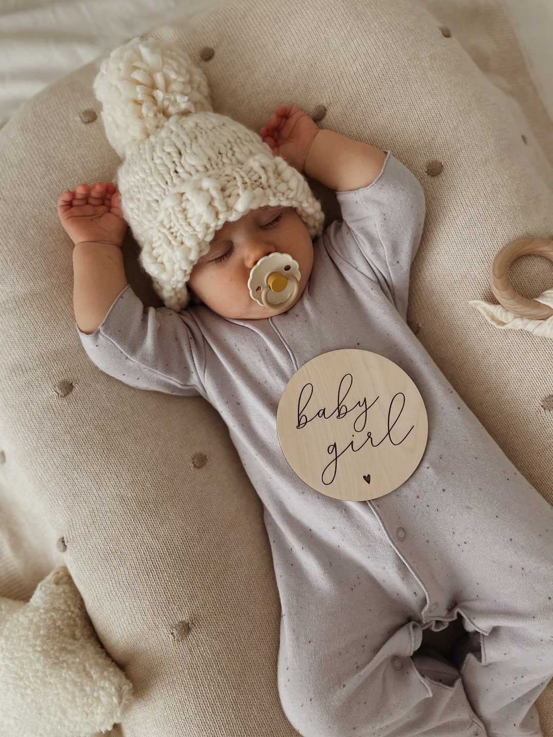 Baby Girl Wooden Disc, Baby Boy Wooden Disc, Photo Prop, Baby ...