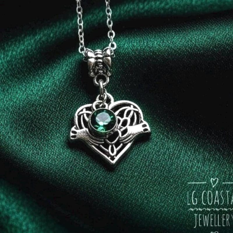 Green Crystal Claddagh - Etsy UK