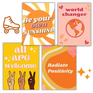 Boho Retro Classroom Decor Posters Motivational - Etsy