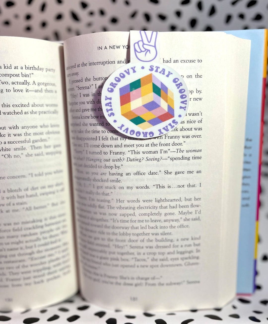 Retro Groovy Cute Magnetic Bookmark - Etsy