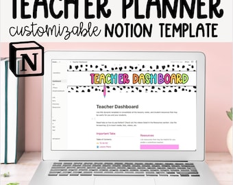 Digital Teacher Planner Notion Template Academic & Lesson Planning ...