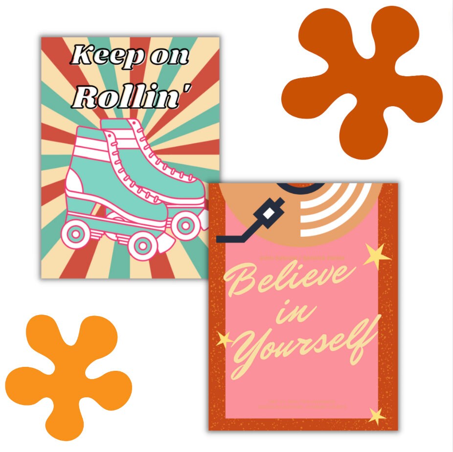 Boho Retro Classroom Decor Posters Motivational - Etsy