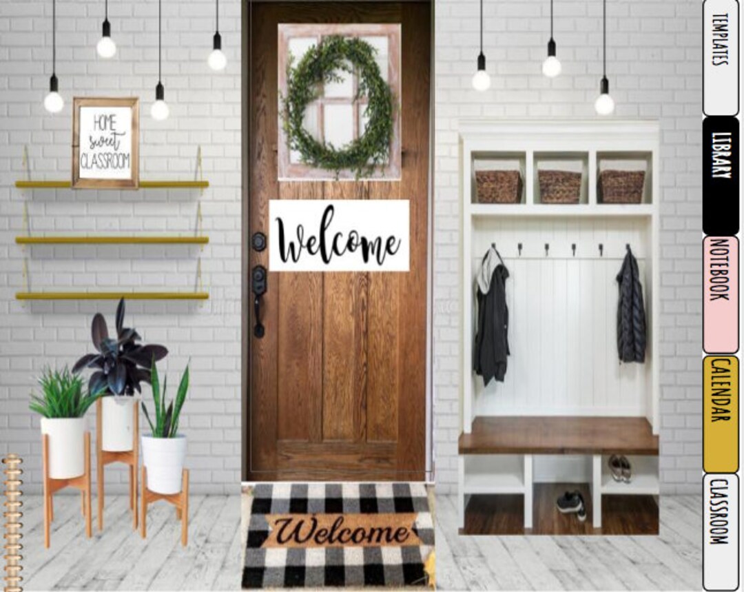 Farmhouse Digital Notebook Interactive Teacher Planner - Etsy