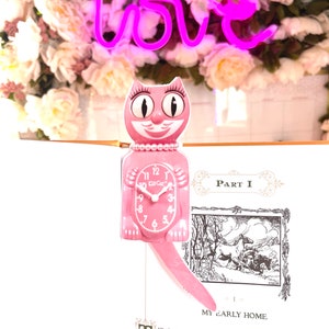 Vintage Clock Cat Bookmark With Moving Tail Cat Lover Bookish Gift - Etsy