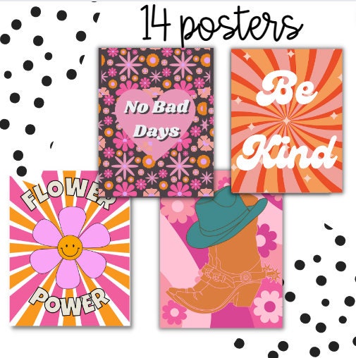 Retro Groovy Disco Classroom Decor Motivational Posters - Etsy