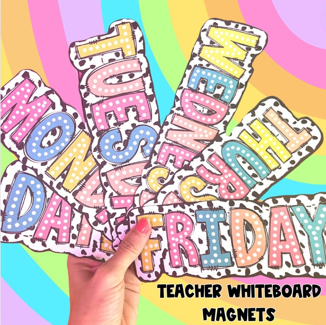 Teacher Whiteboard Magnets Titles Set - Etsy