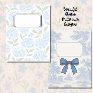 Goose & Gingham Binder Notebook Covers and Spine Labels Grandmillennial ...