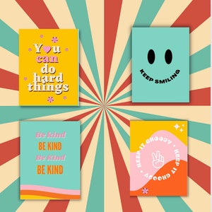 Boho Retro Classroom Decor Posters Motivational - Etsy