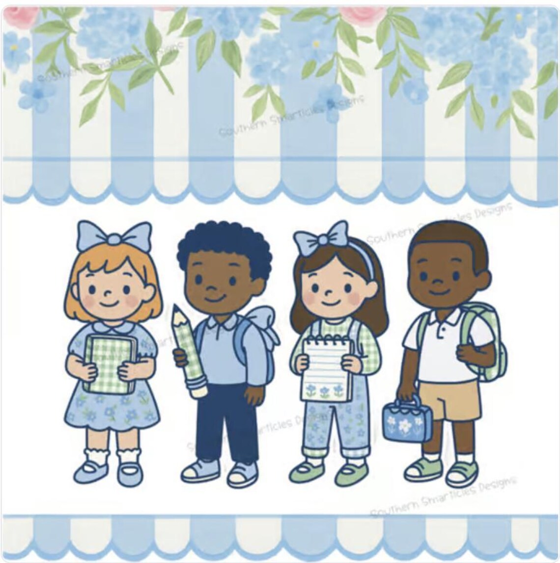 Goose and Gingham Clipart | Grandmillennial Coquette Classroom Decor - Etsy